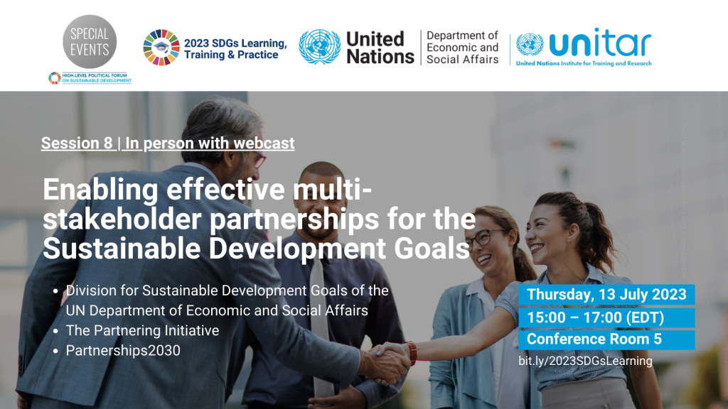 Session 8: Enabling effective multi-stakeholder partnerships for the ...